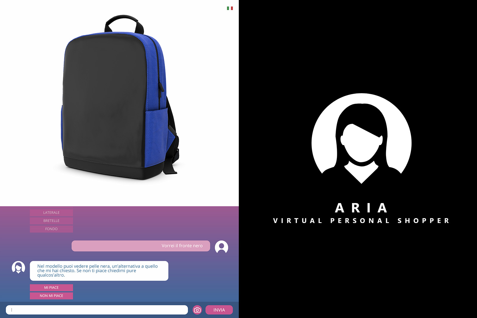 ARIA UI UX 3D chatbot customizer 04 - Protocube Reply